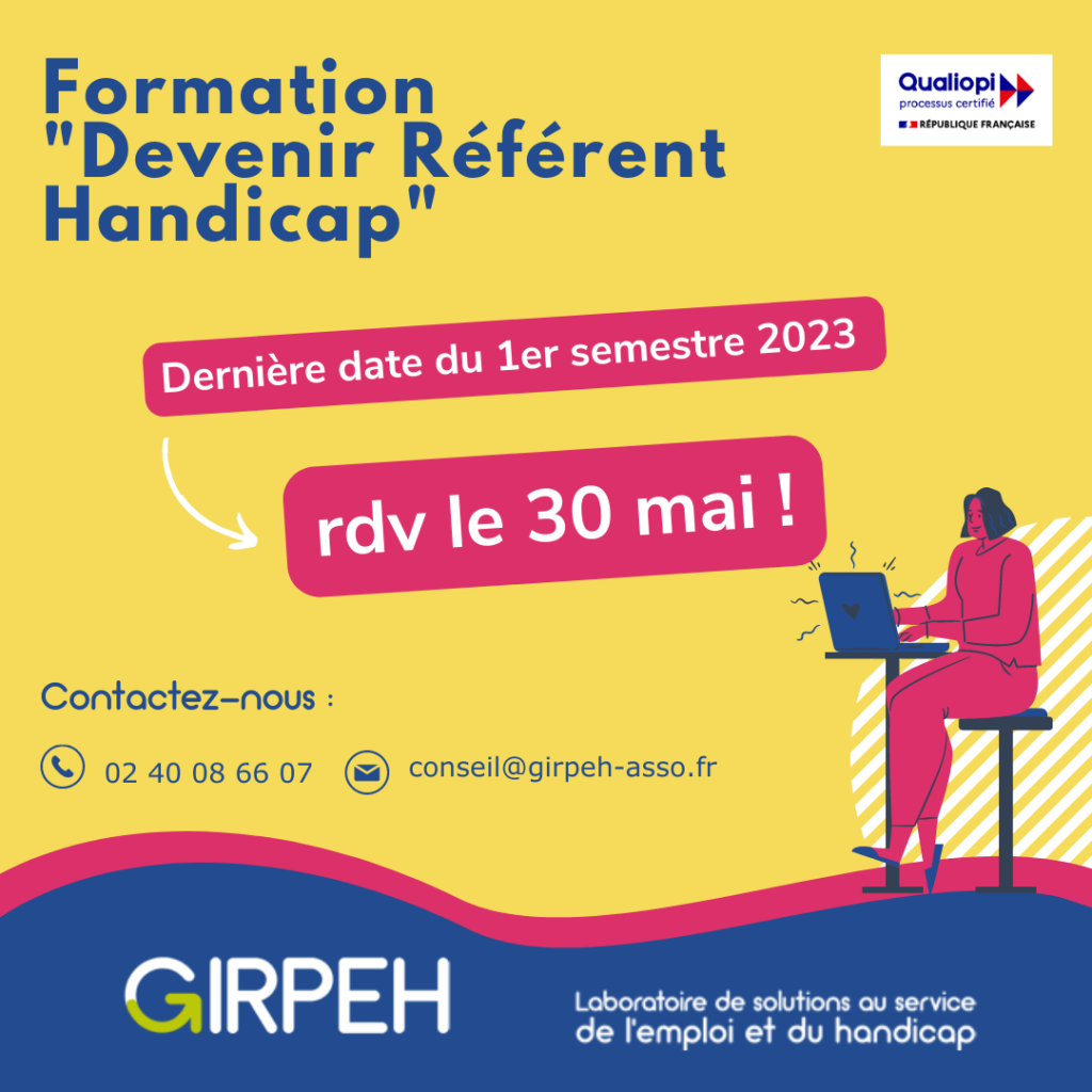 Formation "Devenir Référent Handicap", prochaine session le 30 mai 2023 ...
